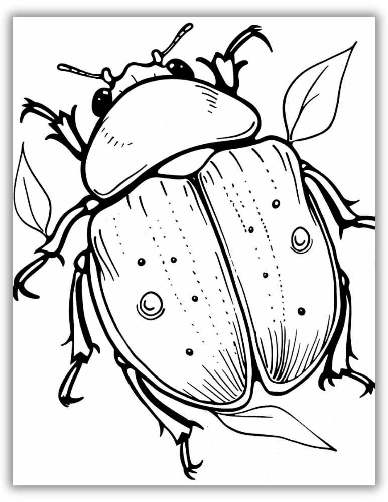Free Bug Coloring Pages Printable for Kids and Adults