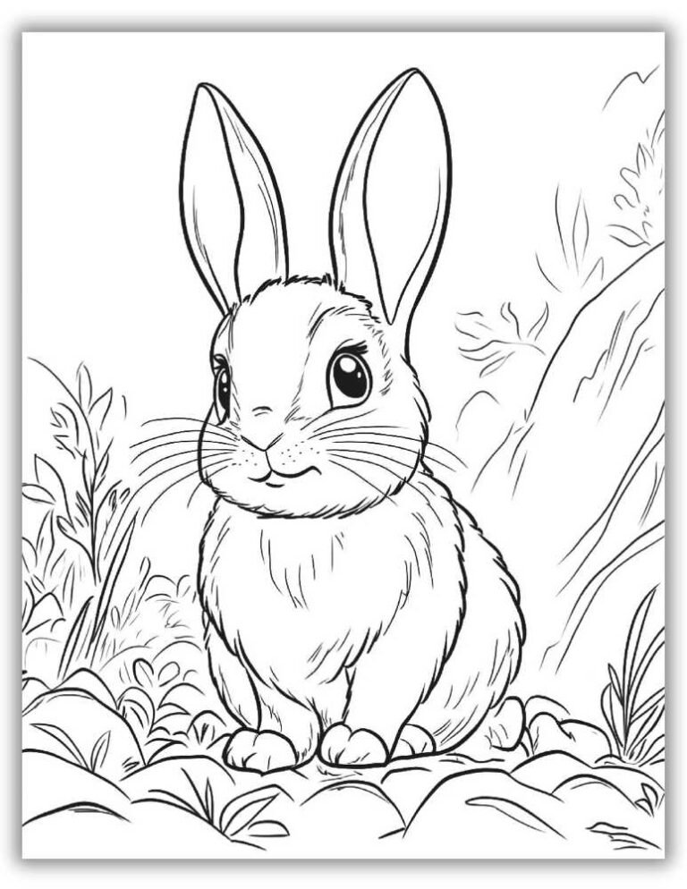 Printable Bunny Rabbit Coloring Pages - Free & Fun Designs