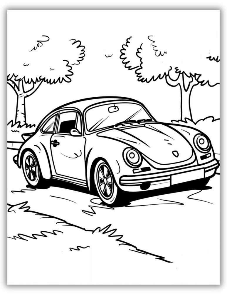 Car Coloring Pages – Free Printable Designs for Kids & Adults