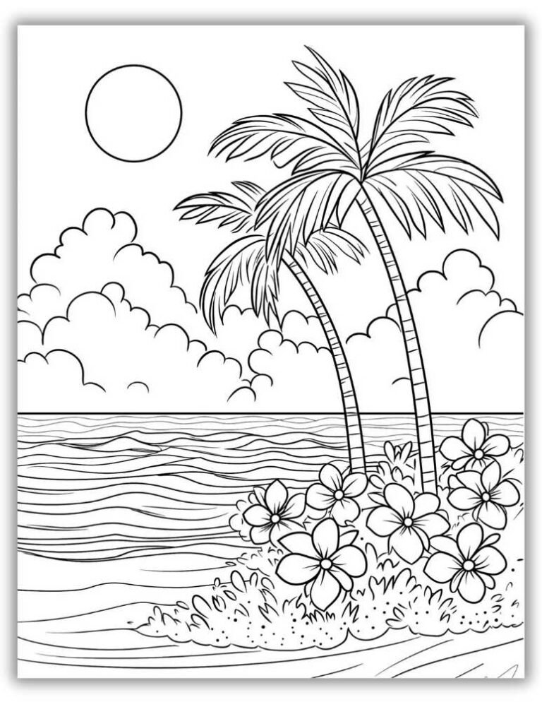 Hawaiian Coloring Pages Printable – Free Tropical Designs.