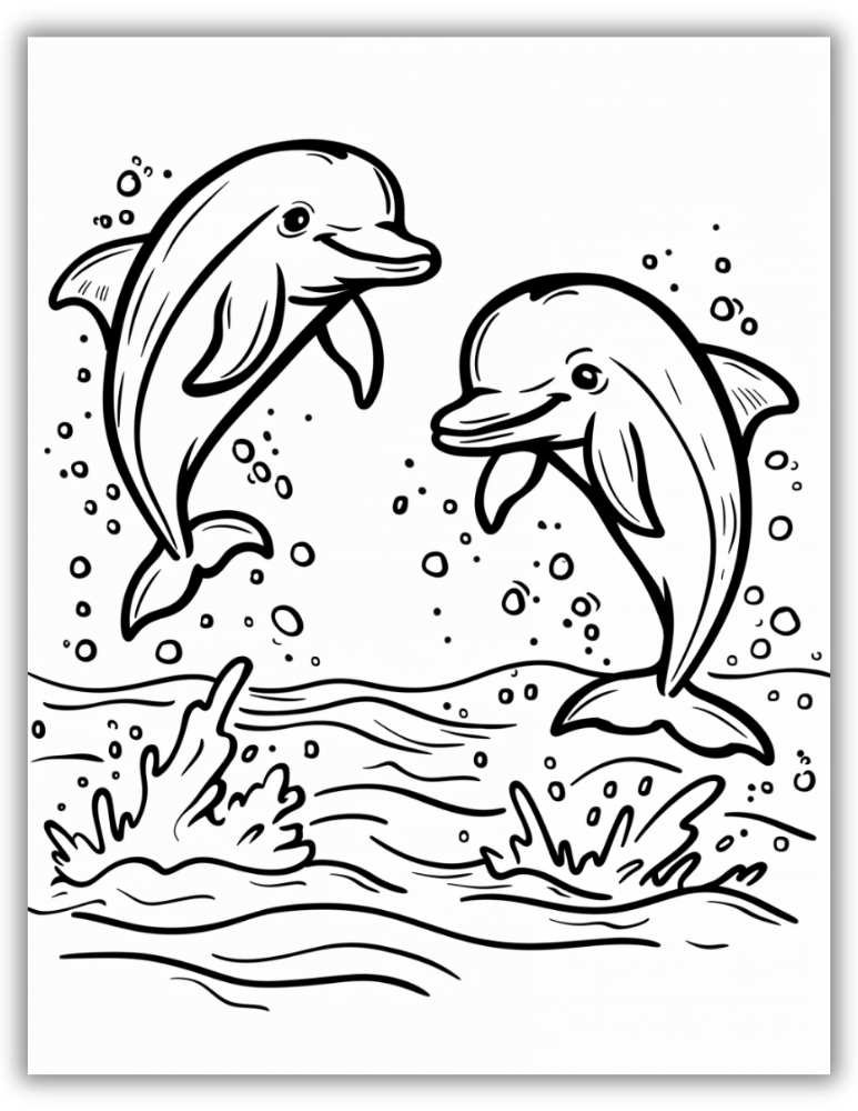 Printable Dolphin Coloring Pages - Fun & Free Designs to Enjoy