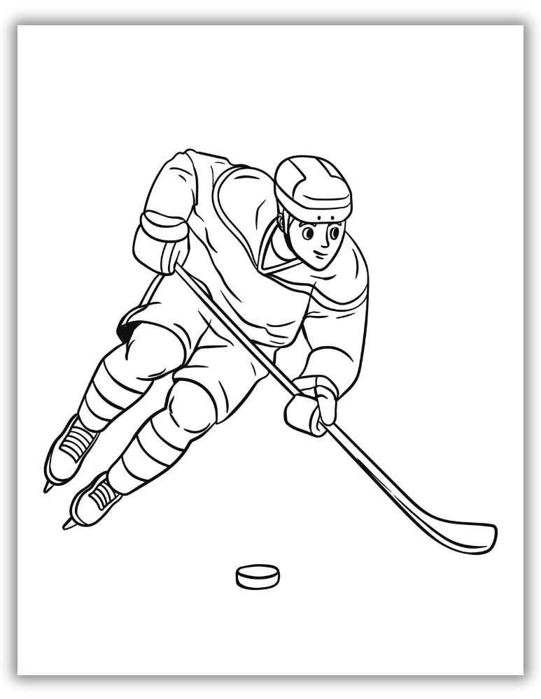 Hockey Coloring Page – Free Fun Printables for All Ages
