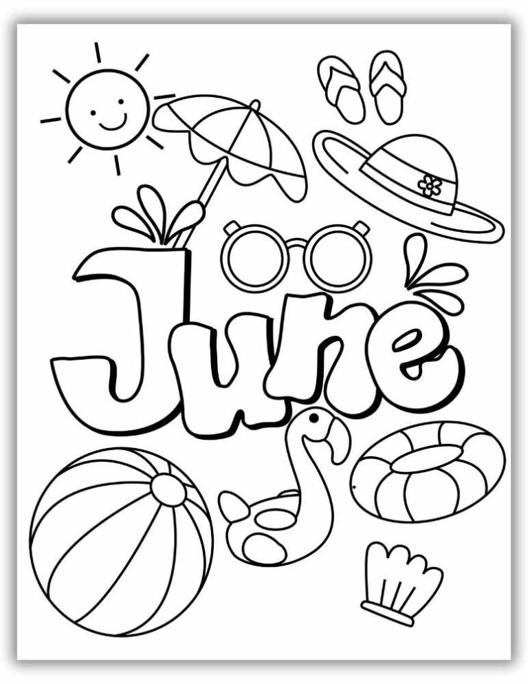 June Coloring Pages - Fun and Free Summer Printables to Enjoy