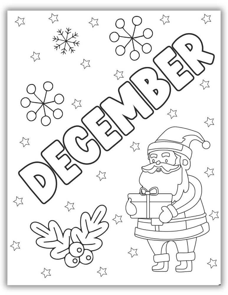December Coloring Pages – Festive Fun for Kids This Winter