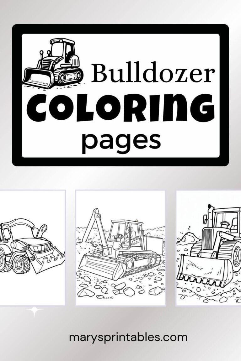 Bulldozer Coloring Page – Fun Printable Designs for Kids & Adults