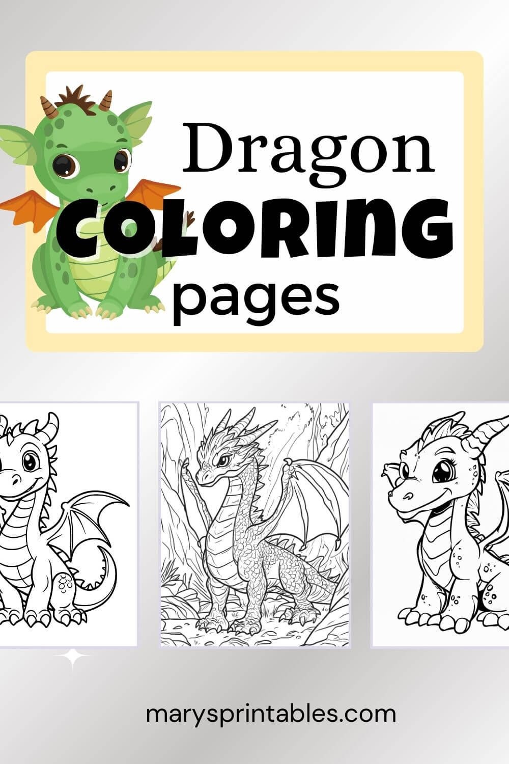 Printable Dragon Coloring Pages - Free Fun Designs for All Ages