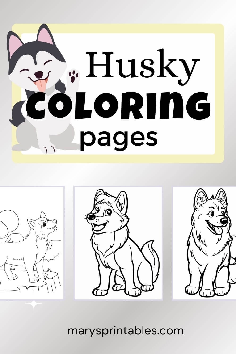 Husky Coloring Page - Free Printables for Creative Fun