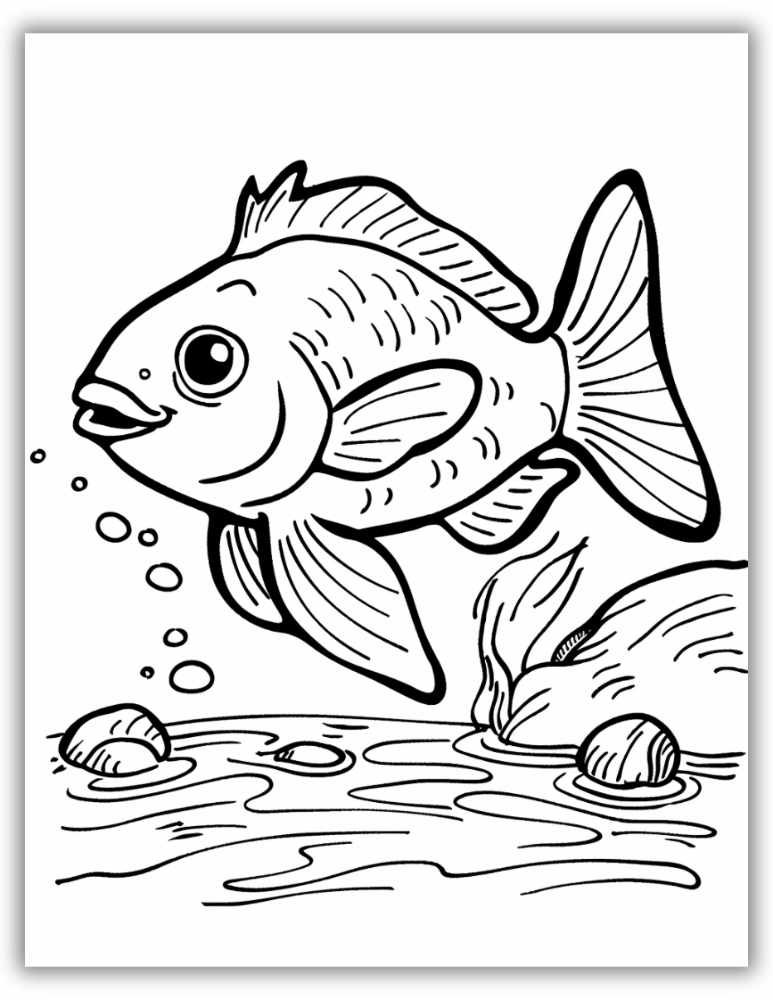 Printable Fish Coloring Pages - Fun, Free, and Creative Designs