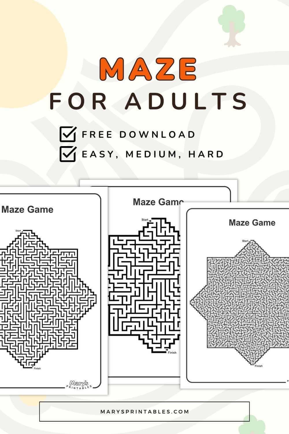 Printable Mazes for Adults - Fun & Free Mind Challenges