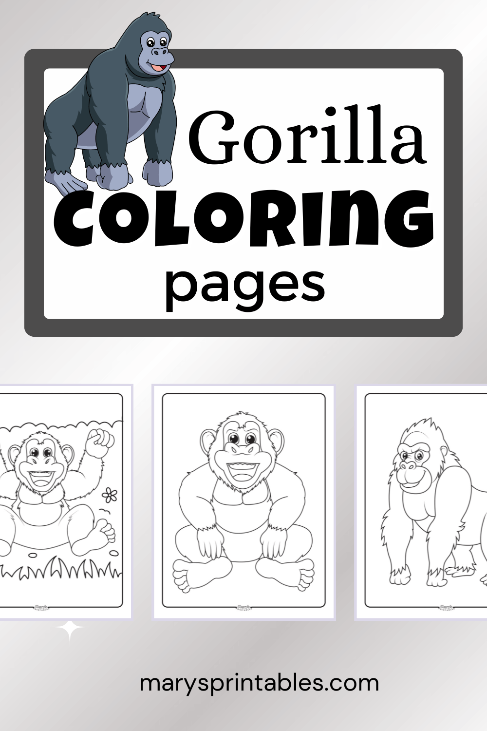 Fun & Free Gorilla Coloring Pages for Kids