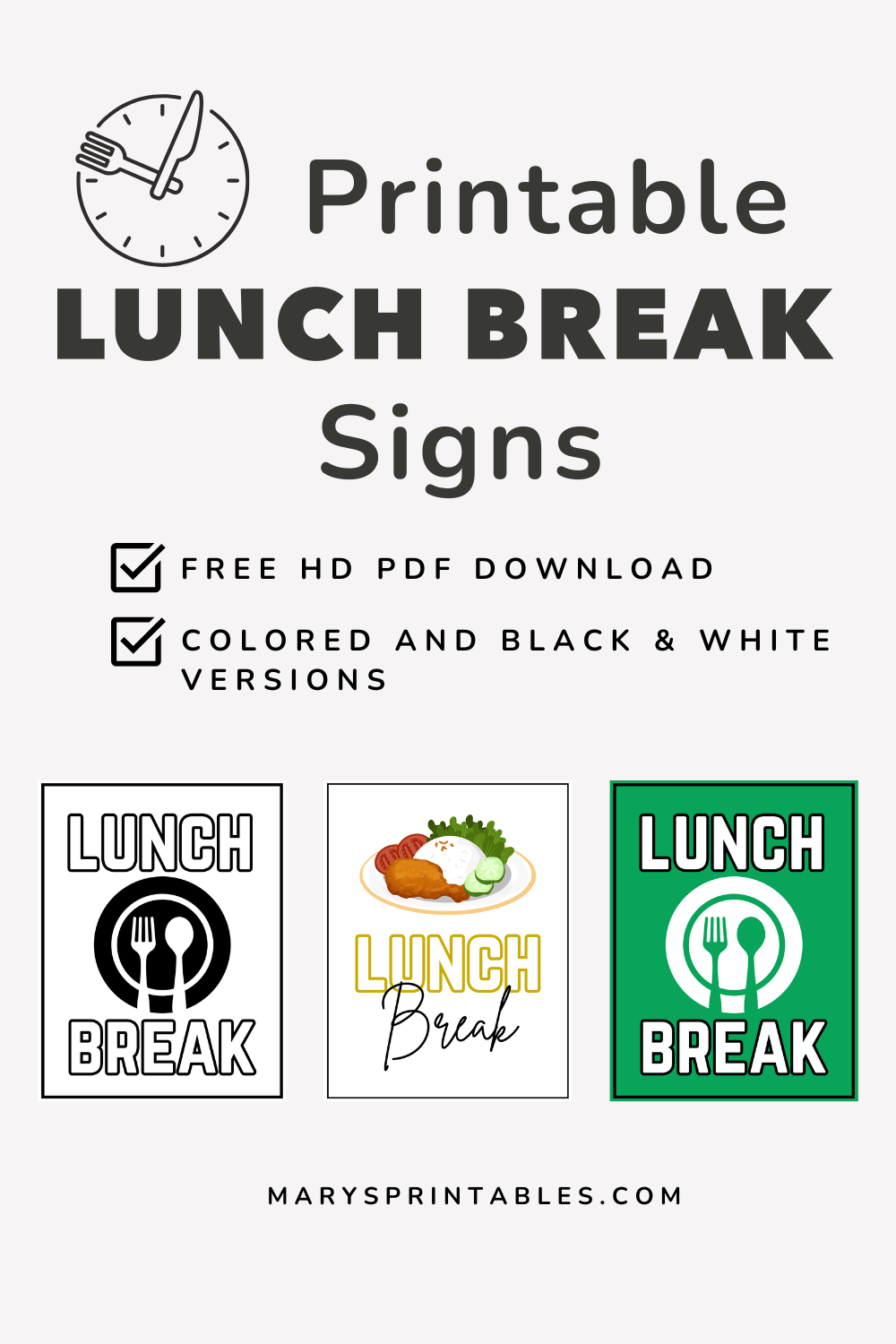Lunch Break Sign Printable – Fun and Practical Office Signs