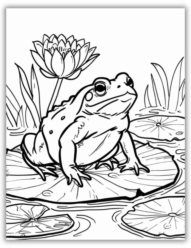 Printable Frog Coloring Pages - Free Fun for Kids and Adults