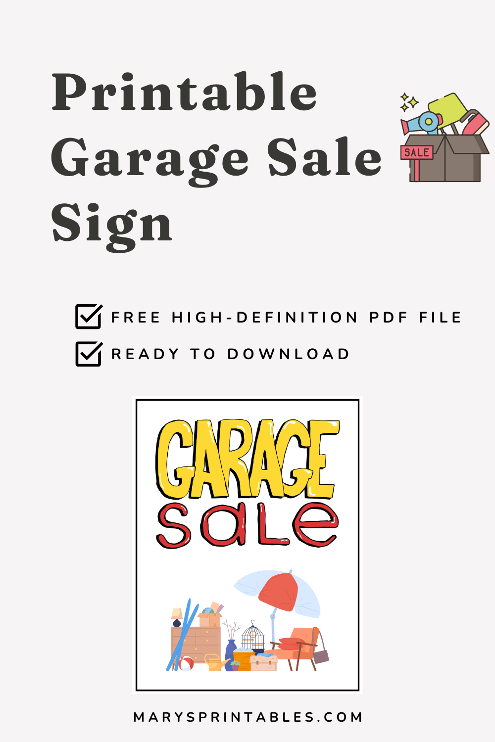 Free Printable Garage Sale Signs – Attract More Visitors Easily