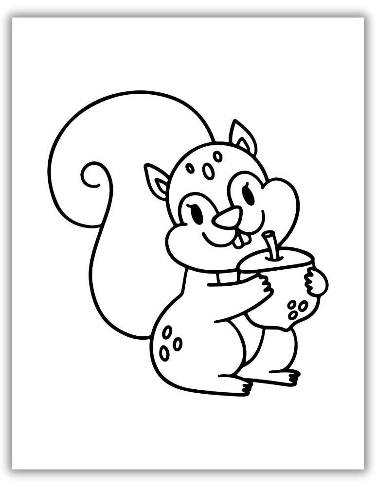 Squirrel Coloring Pages – Free Printable Squirrel Color Sheets for Kids ...