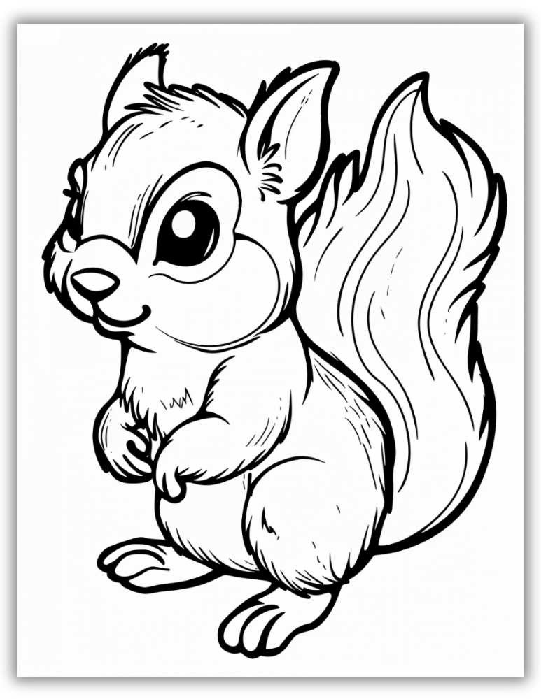 Squirrel Coloring Pages – Free Printable Squirrel Color Sheets for Kids ...