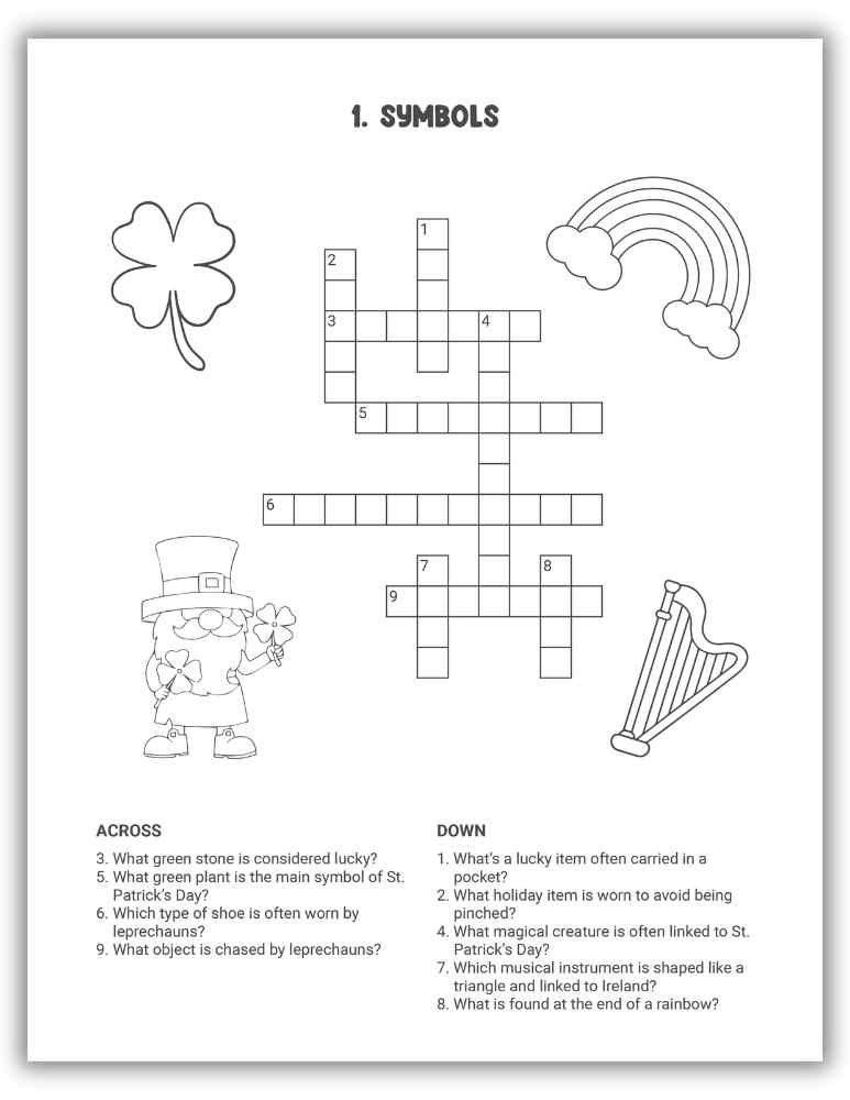 Free St. Patrick’s Day Crossword Printable